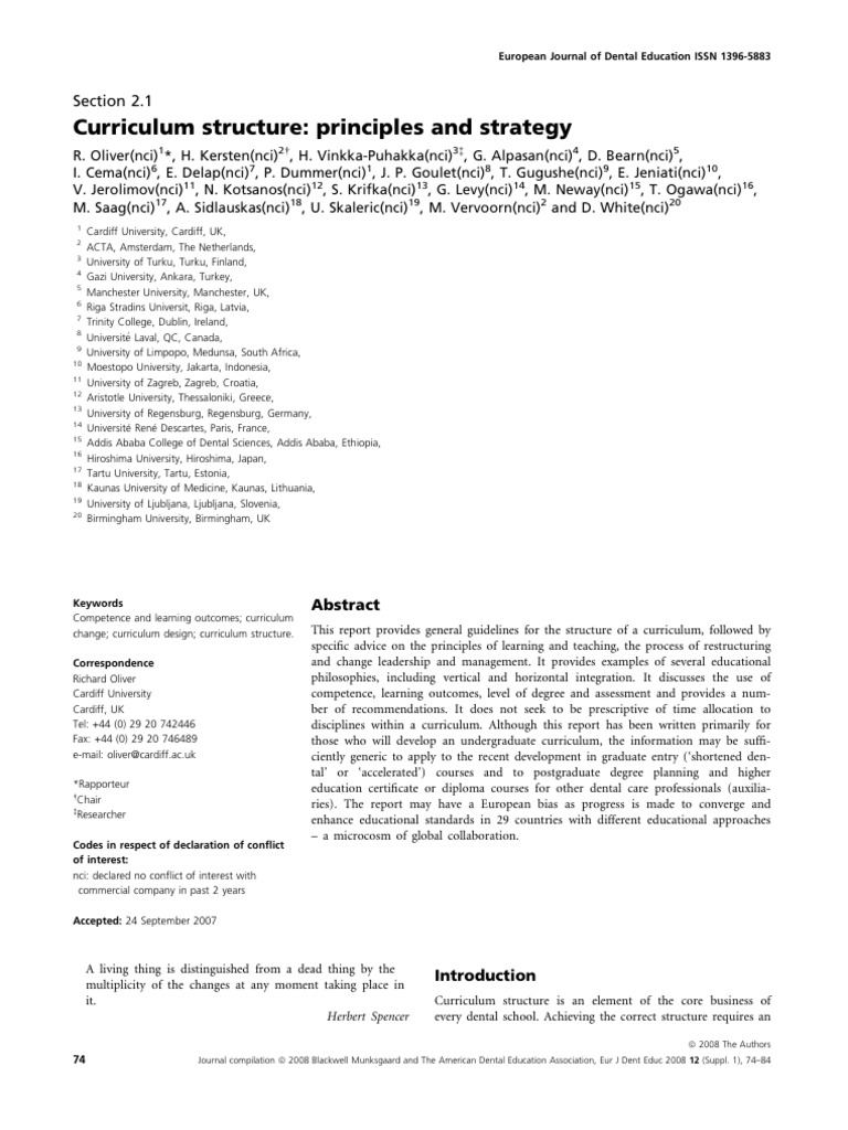 Curriculum Structure Principles and Strategy | PDF | Learning | Curriculum