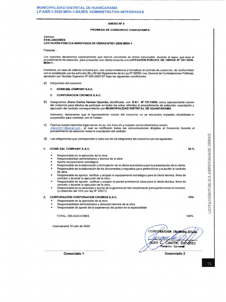 Promesa Firmada Cromos | PDF