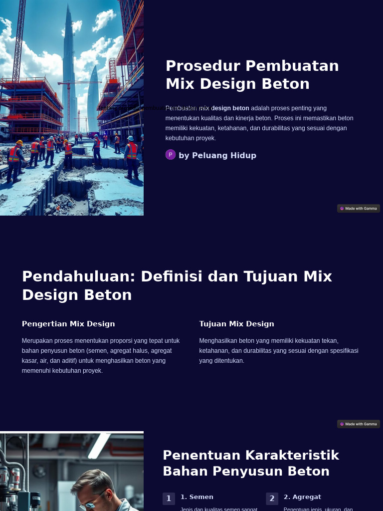 Prosedur Mix Design Beton Berkualitas | PDF