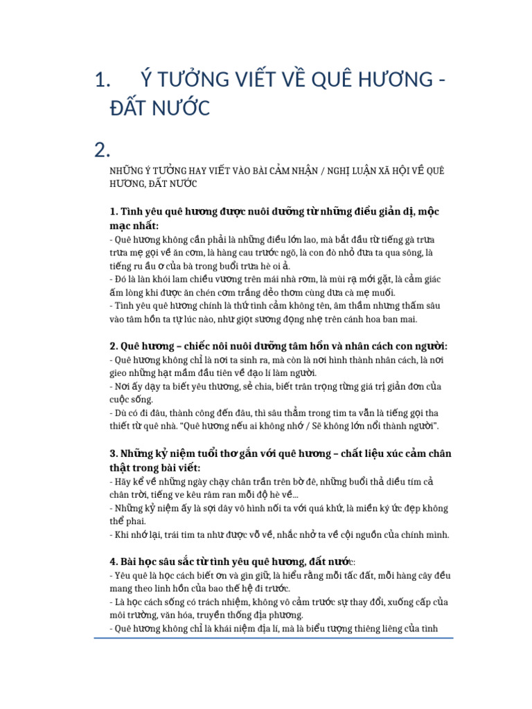 Y Tuong Ve Que Huong | PDF