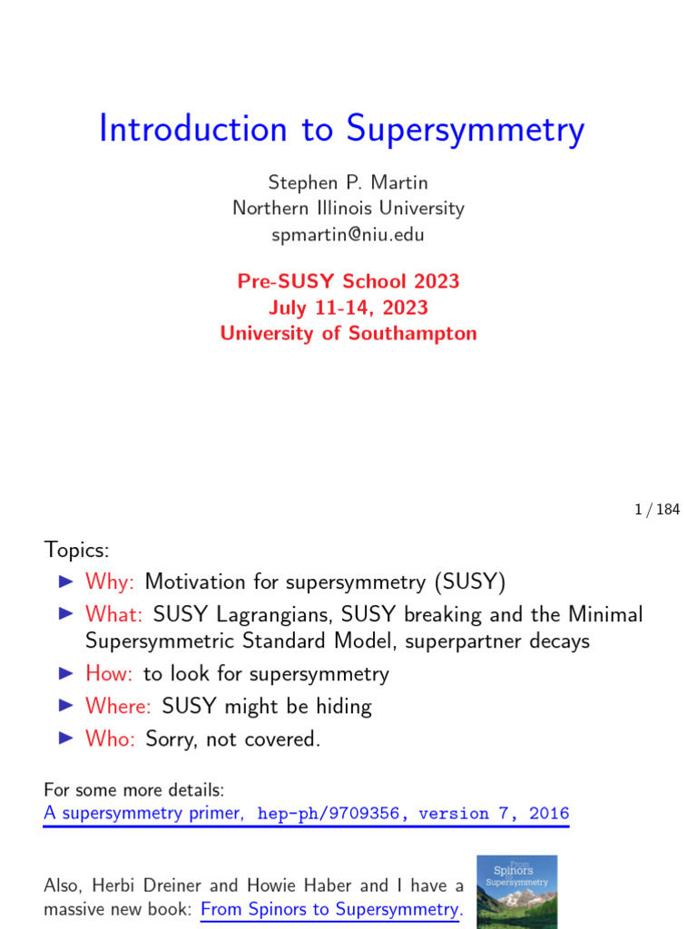 Supersymmetry: Key Predictions Explained | PDF | Standard Model ...