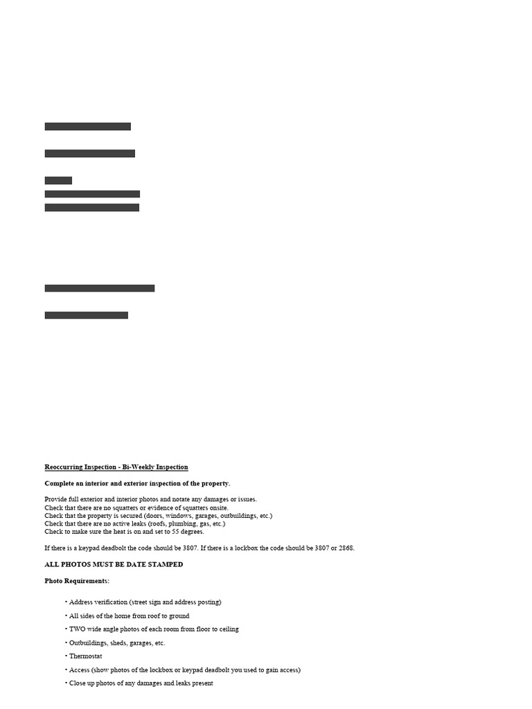 Work Order Instructions | PDF