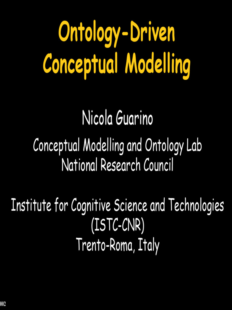 Guarino Er Tutorial Part 1 | PDF | Ontology (Information Science) | Ontology