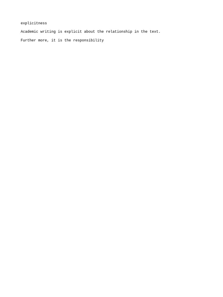 Explicitness | PDF