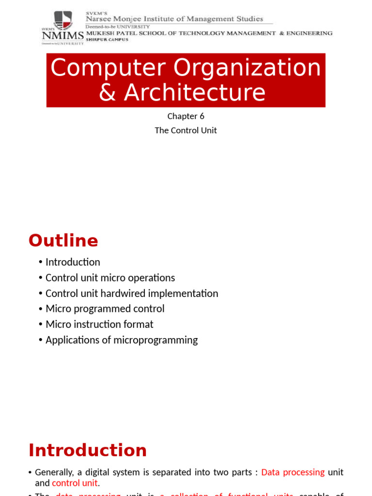 Chapter 6 The Control Unit-Part I | PDF | Central Processing Unit ...