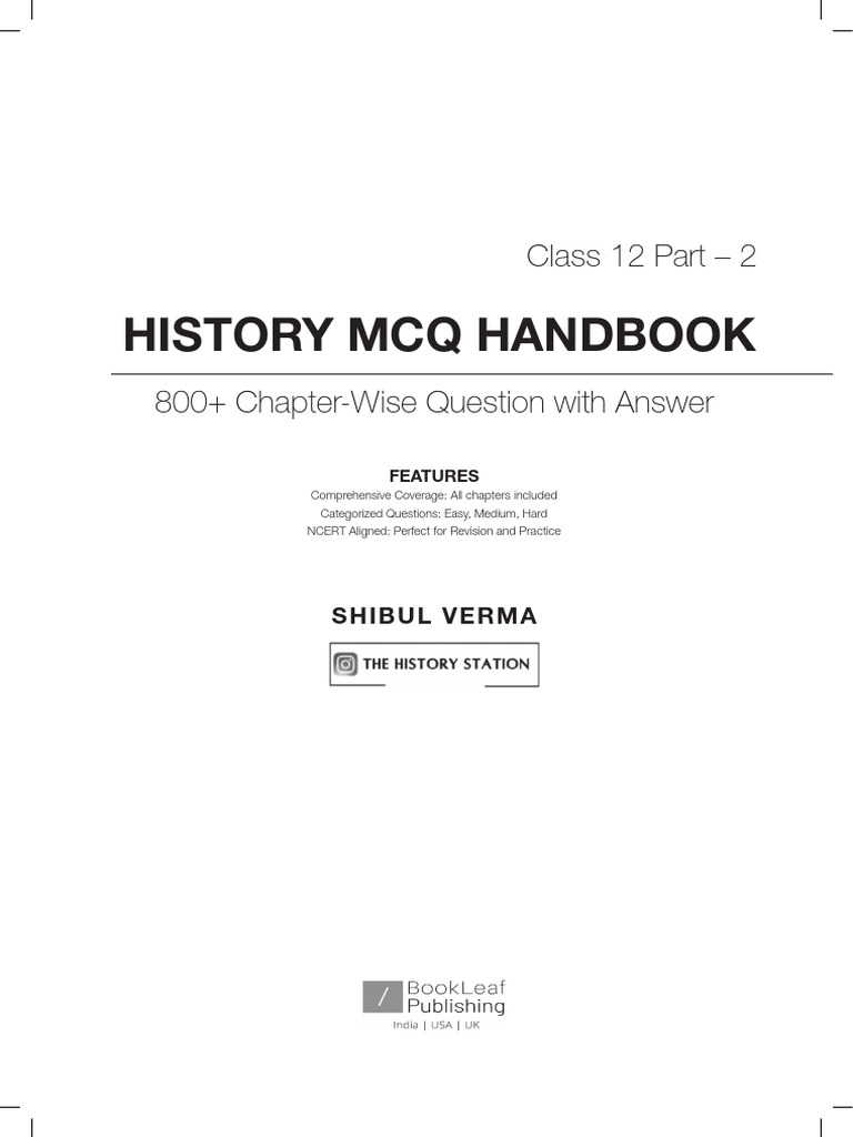 Class 12 History MCQ Handbook | PDF | Mughal Empire