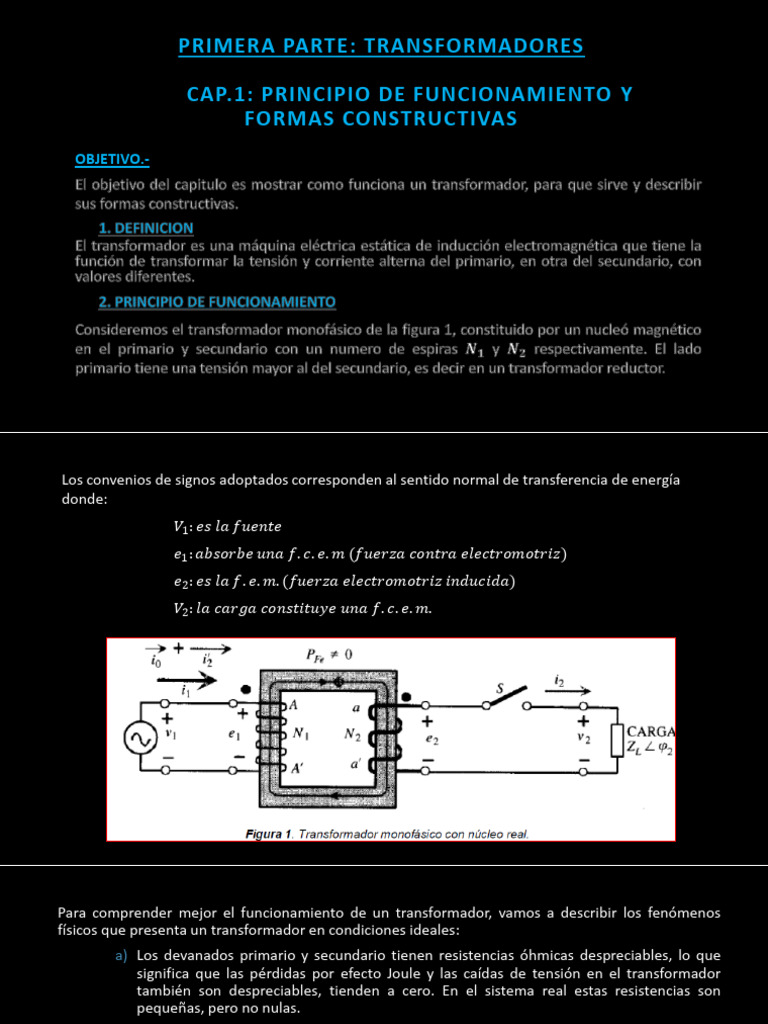 Capitulo 1 - Transformadores | PDF | Transformador | Inductor