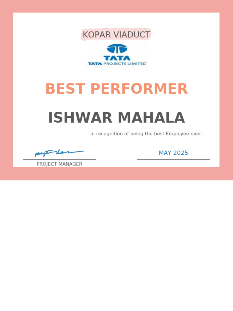 Ishwar Certificate | PDF