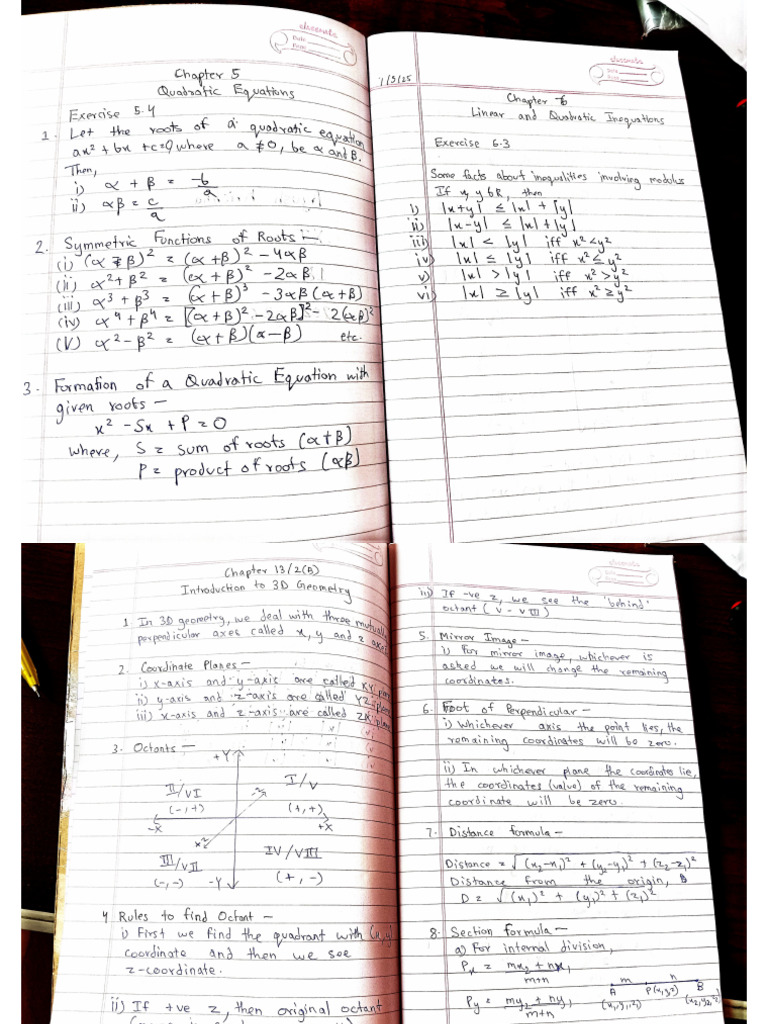 Maths Note by Don | PDF