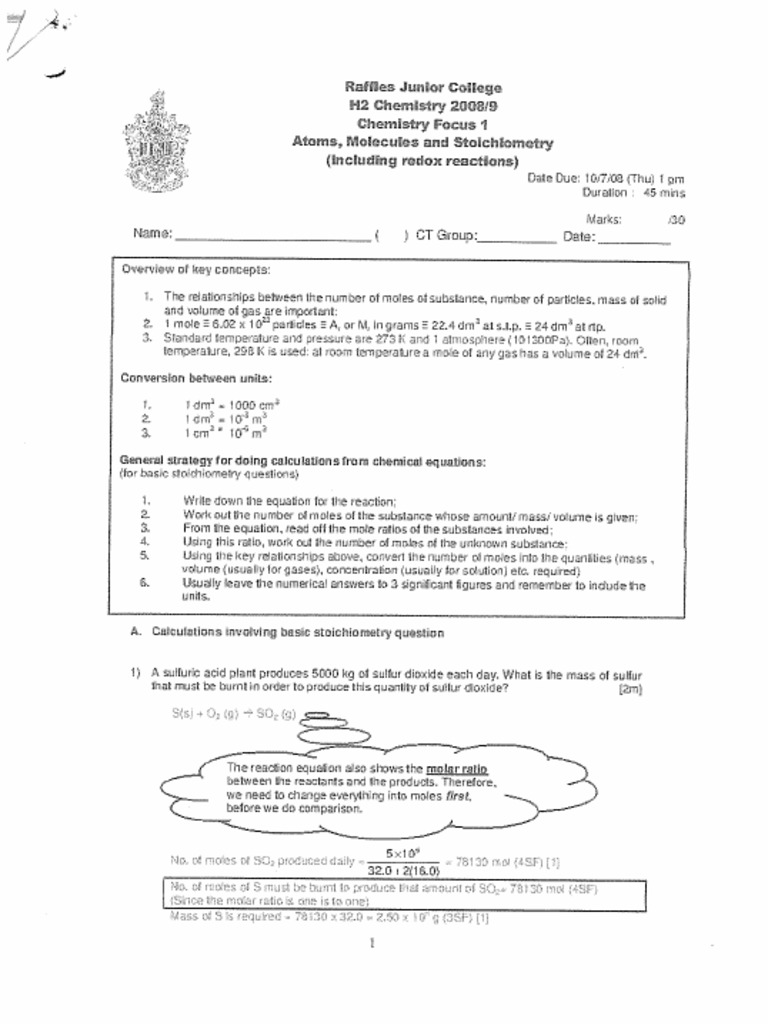 Chem Focus 1 Soln | PDF