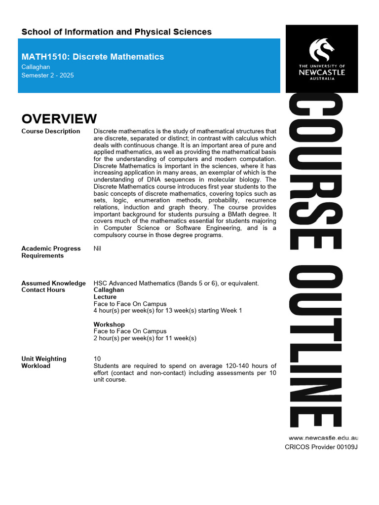Discrete Mathematics Course Overview | PDF | Educational Assessment ...