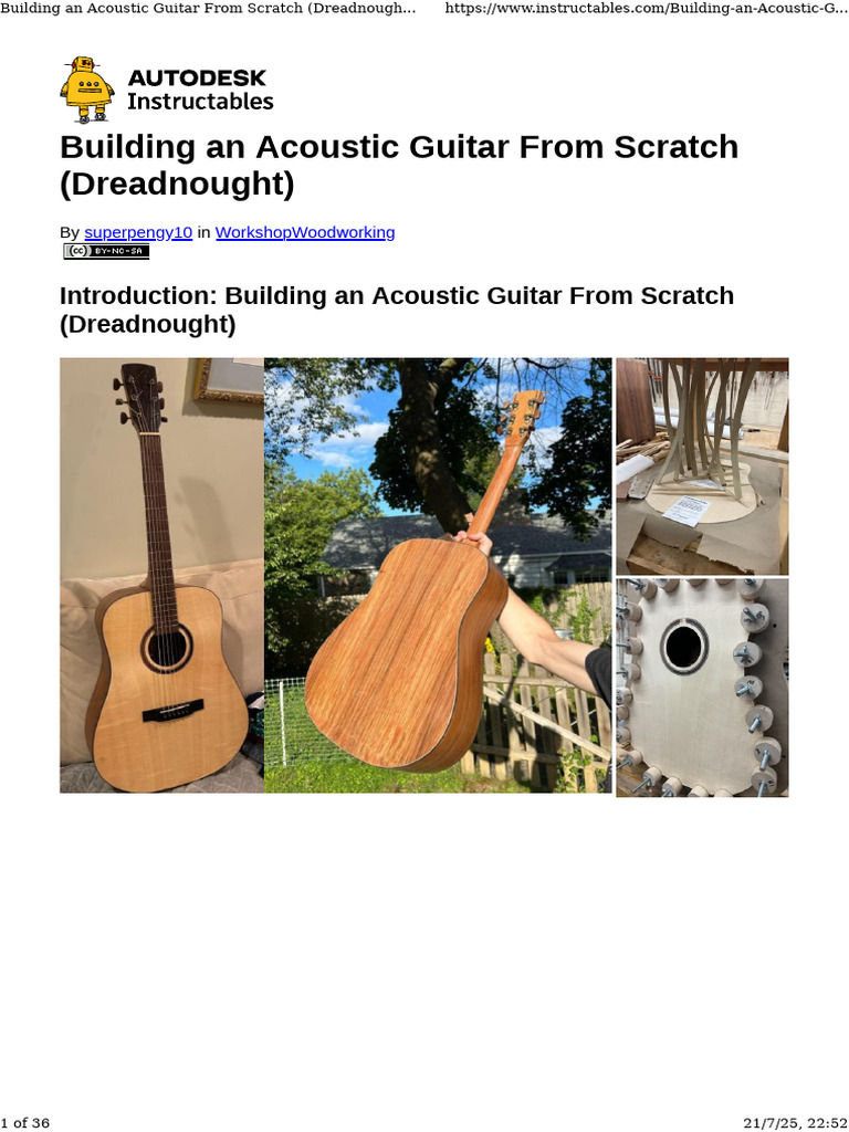 Build an Acoustic Guitar from Scratch | PDF | Guitars | Irish Musical ...