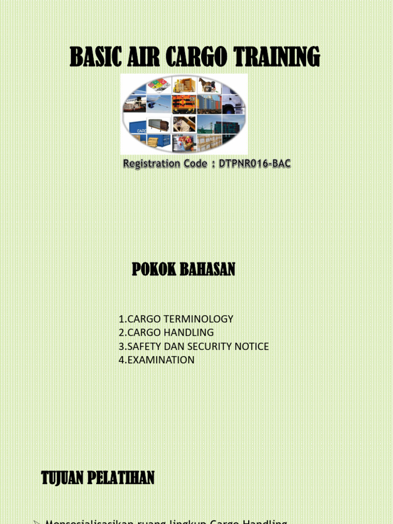 Pelatihan Dasar Kargo Udara | PDF
