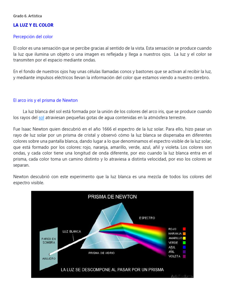 6.1 Colores y Luz | PDF | Color | Rojo
