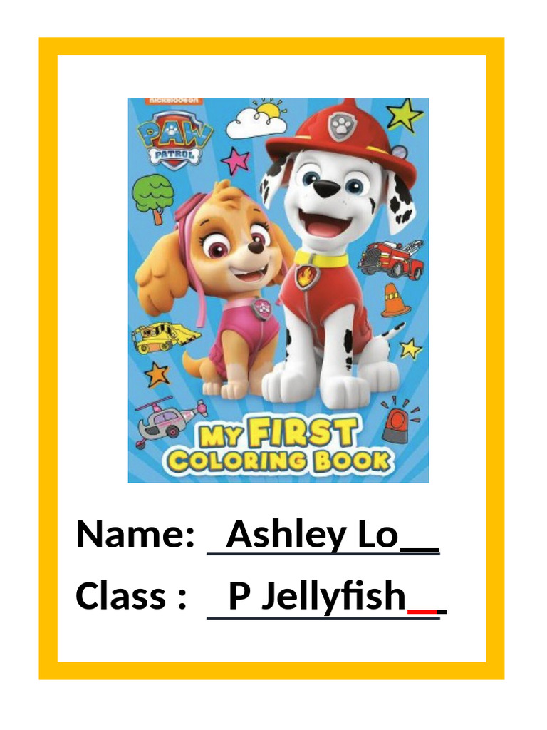 Ashley COloring Book Cover | PDF