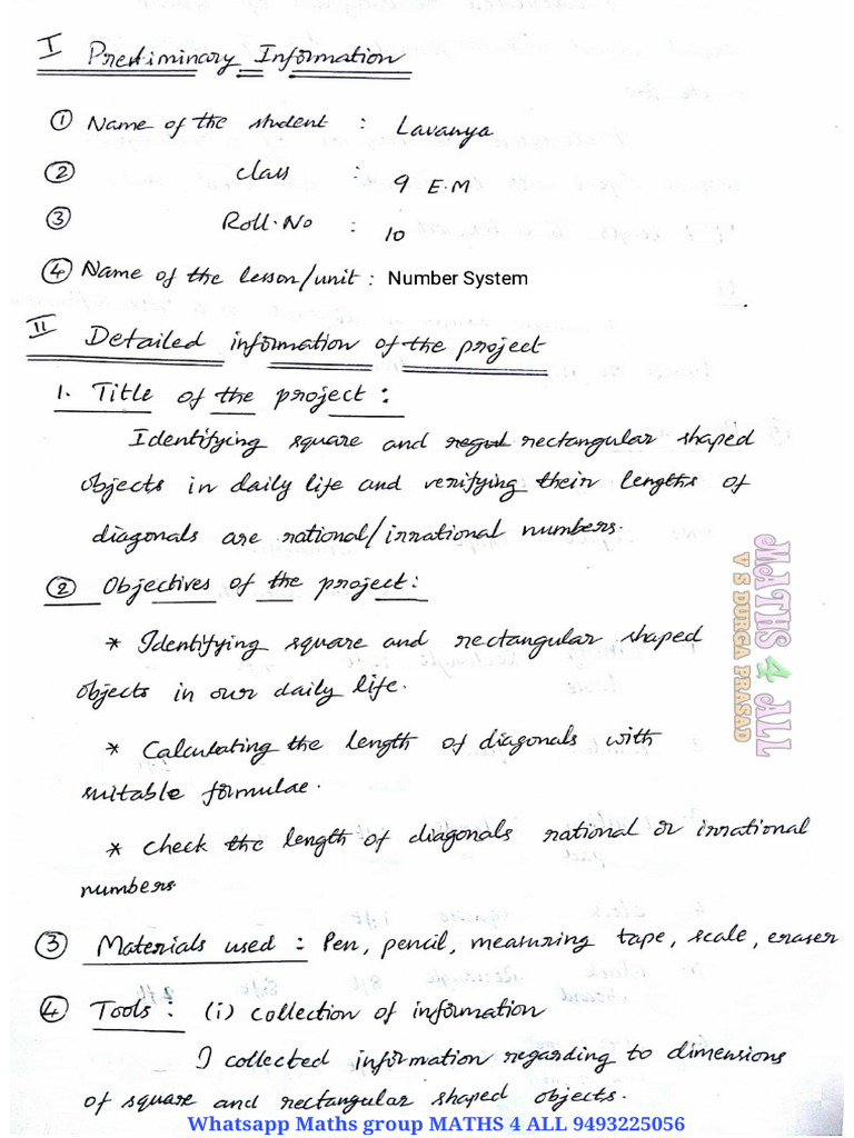 9th Fa1 Project (Maths 4 All) | PDF