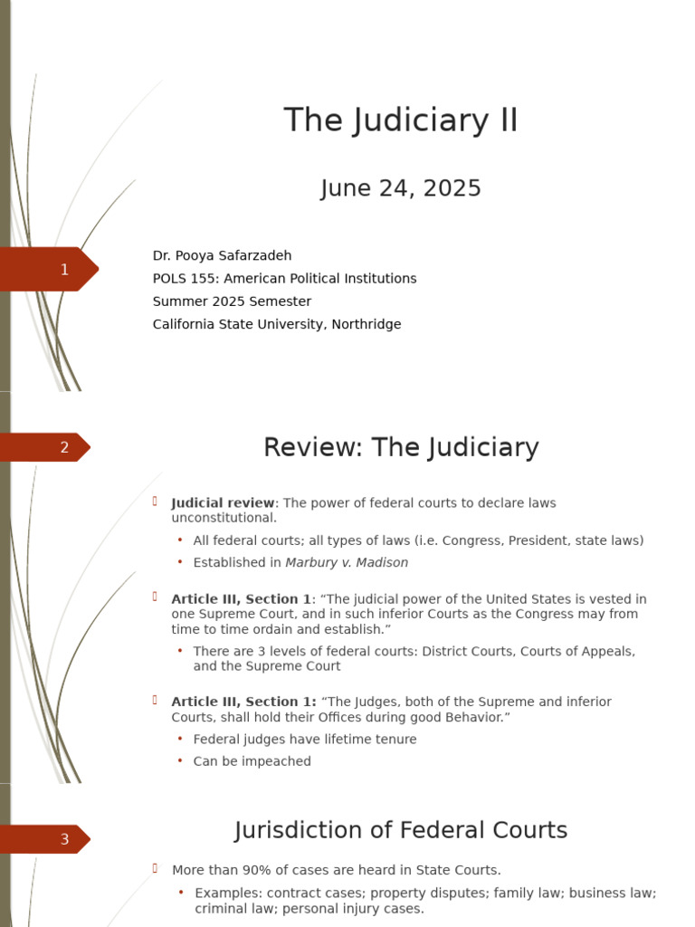 POLS 155 June 24 Powerpoint Slides | PDF | Supreme Court Of The United ...
