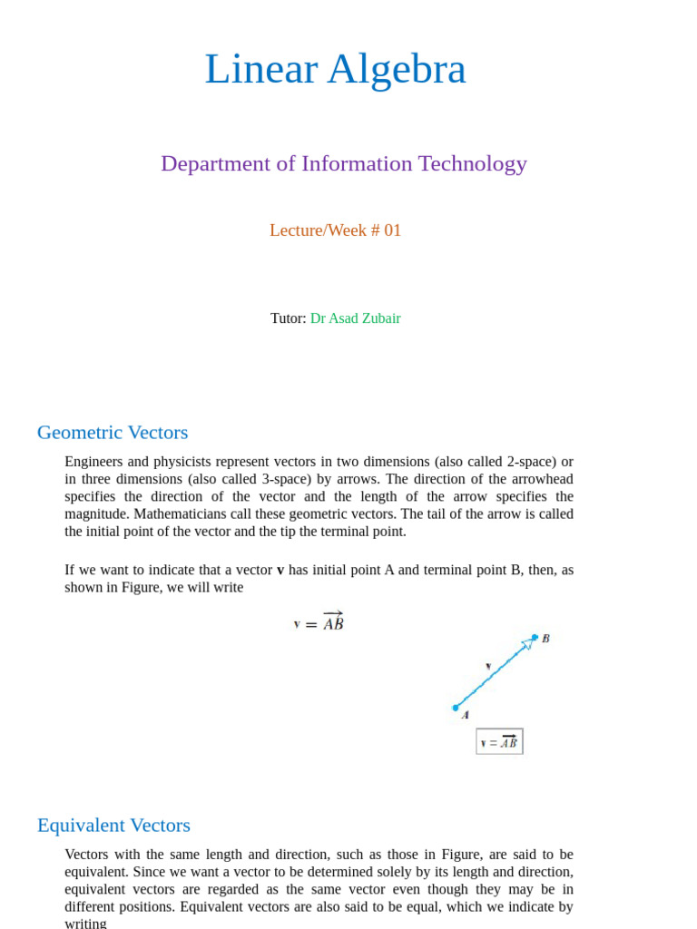 Linear Algebra | PDF