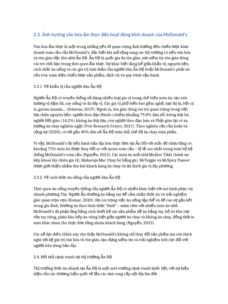 McDonalds Cultural Analysis India | PDF