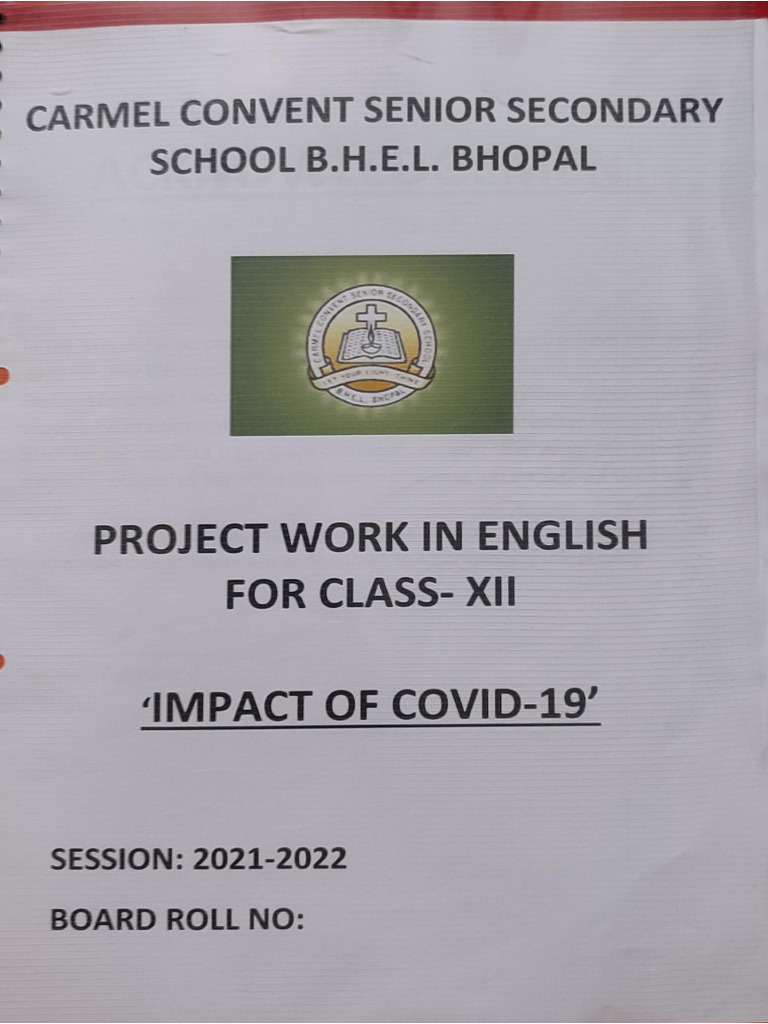 Project Work in English Impact of Covid | PDF