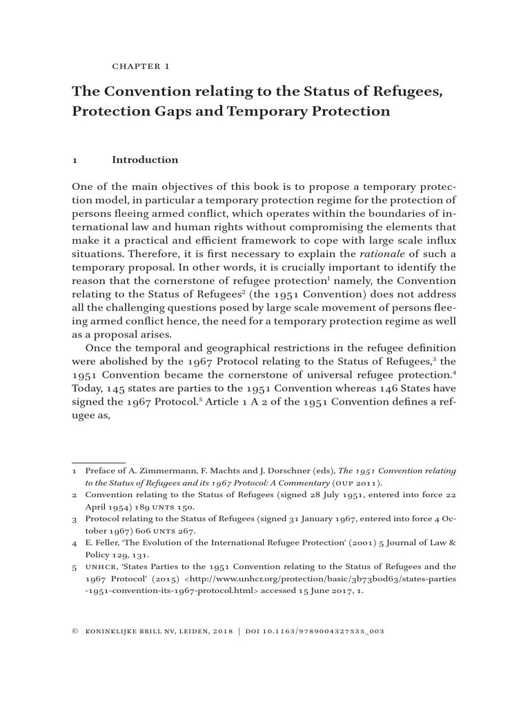 Temporary Protection in Law and Practice - (The Convention Relating To ...