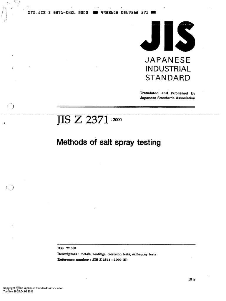 Jis Z 2371 | PDF