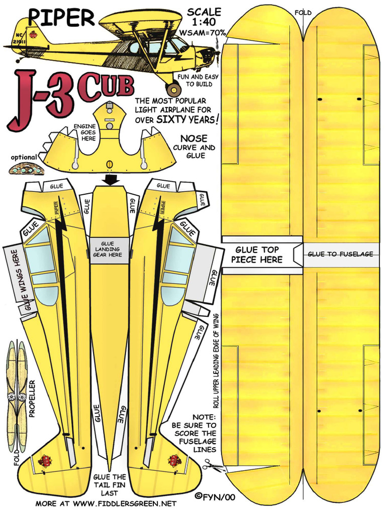 J3 Cub Paper Model | PDF