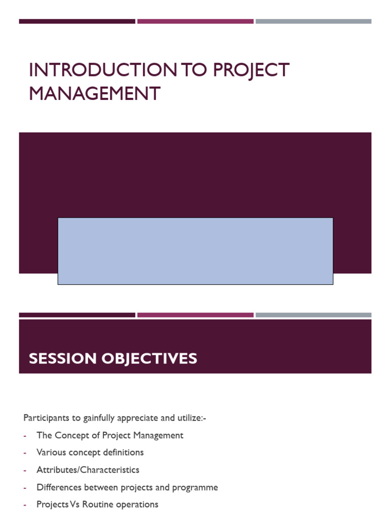 Lecture 1A - Introduction To Project Management | PDF | Project ...