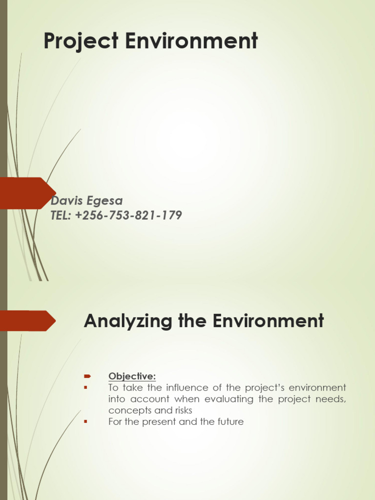 Lecture 2A - Project Environment | PDF | System | Risk
