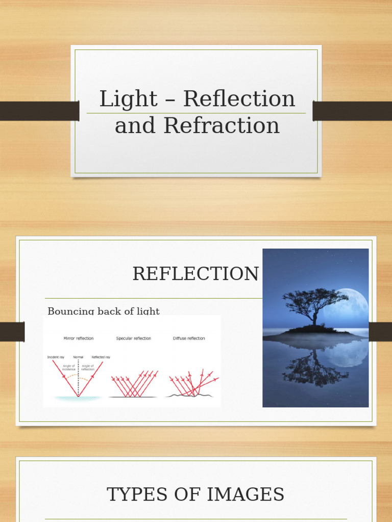 Light: Reflection and Refraction Explained | PDF | Mirror | Sphere