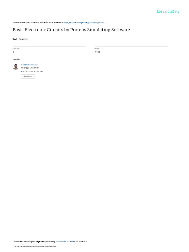 Basic Electronic Circuits by Proteus Simulating Software | PDF | Operational Amplifier | Amplifier