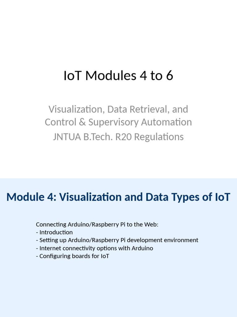 IoT Modules: Visualization & Control Techniques | PDF