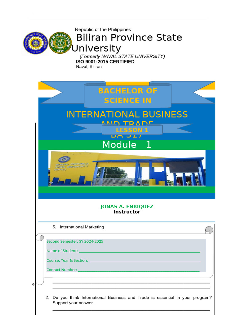 Module 1 Lesson 1 International Business and Trade | PDF | Economies