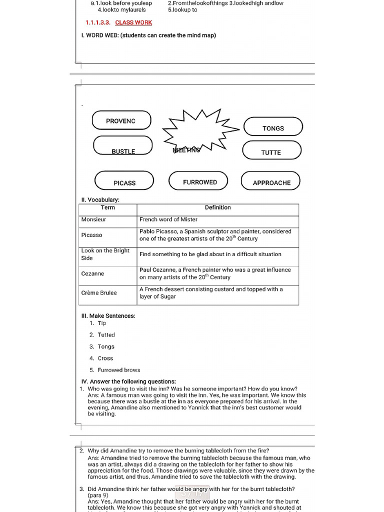 Grade - 6 EnglishProse - 2 Meeting Cezanne | PDF