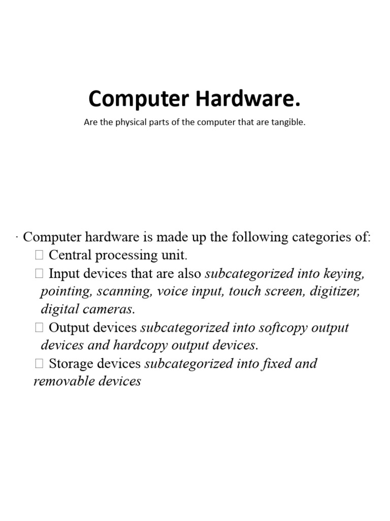 Grade 9 CBC Computer Studies (Computer Hardware) | PDF
