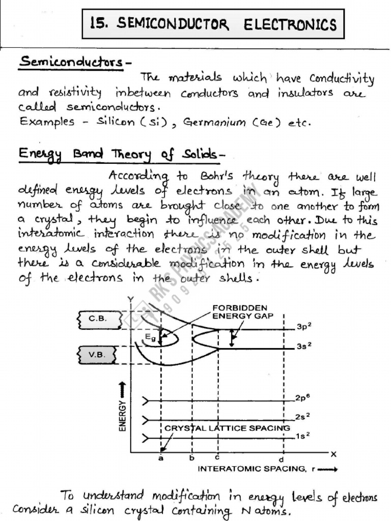 Semiconductor Electronics Notes | PDF
