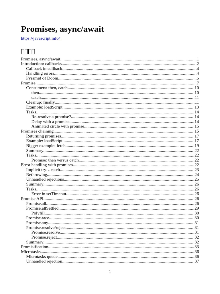 Promises, Async, Await | PDF | Control Flow | Computer Programming
