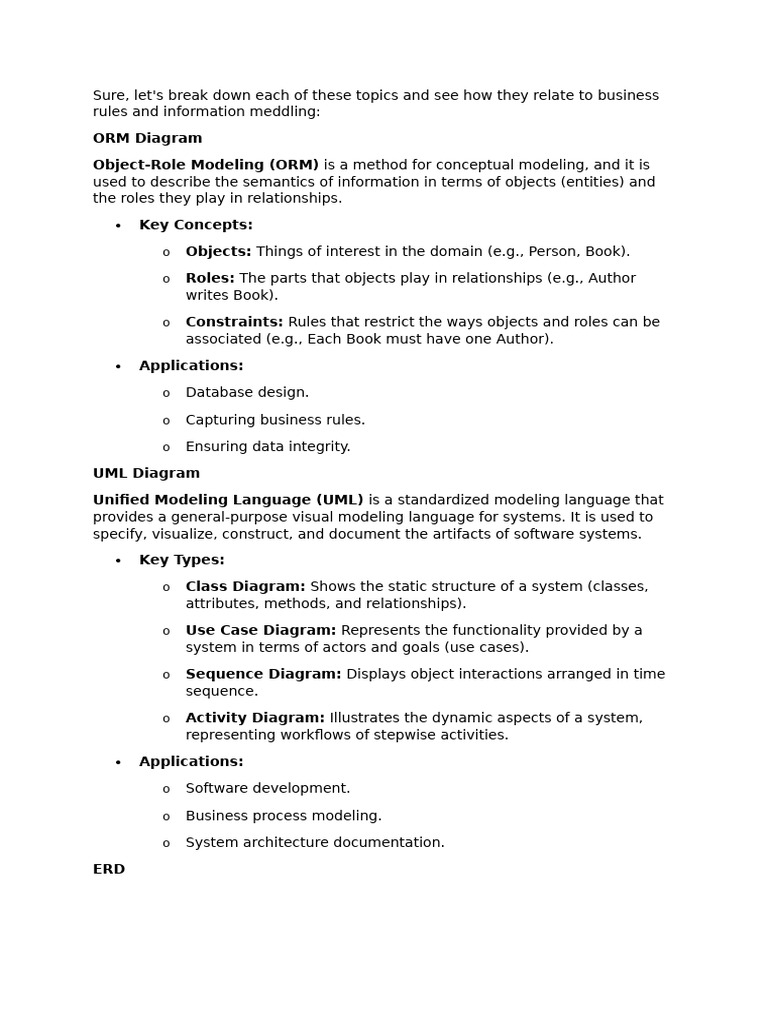 ORM, UML, ERD: Business Rules Explained | PDF | Conceptual Model ...
