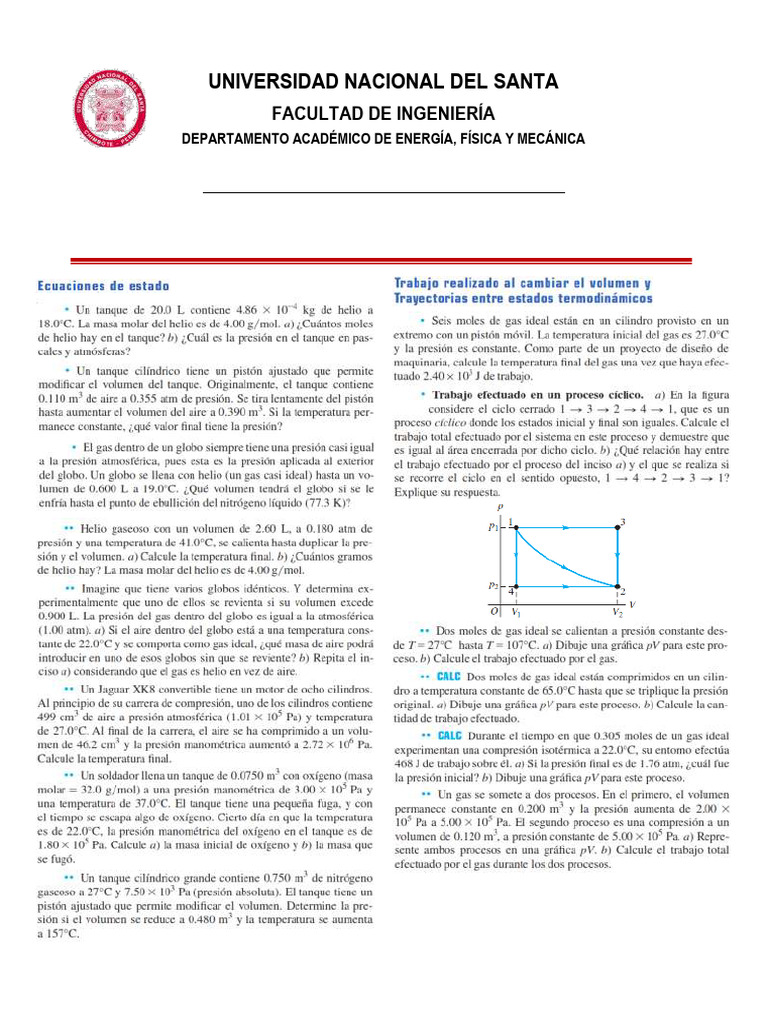 Pract 10. Primera Ley de La Termodinámica | PDF