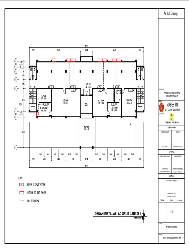 Denah Instalasi AC Split Lantai 1 | PDF