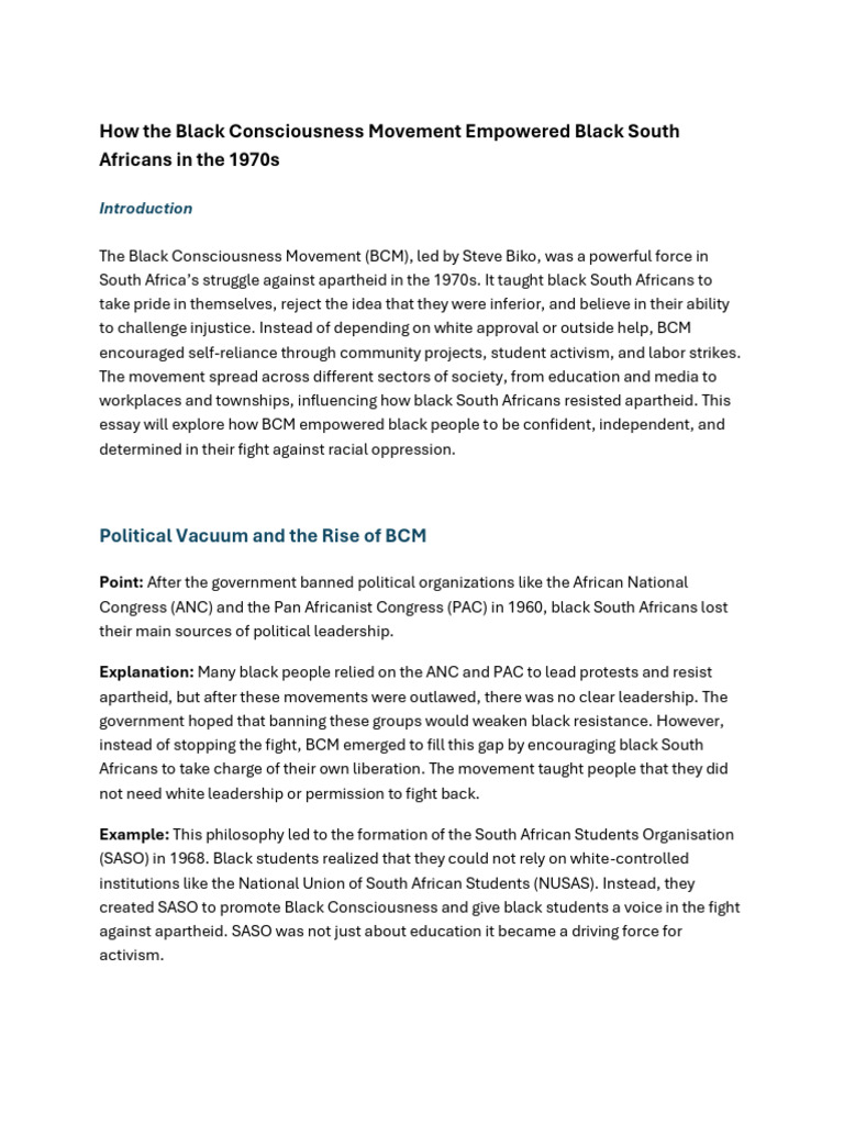 Civil Resistance, 1970s To 1980s in SA1 | PDF | South Africa | Social ...