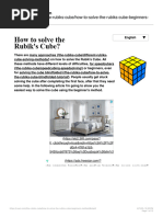 Rubik'S Cube Solution: Printable Cheat Sheet: Step 1: Cross Step 2: Bottom Layer Corners | PDF