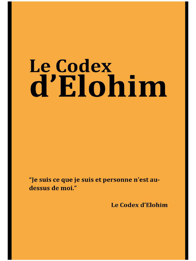 Le Codex D'elohim | PDF