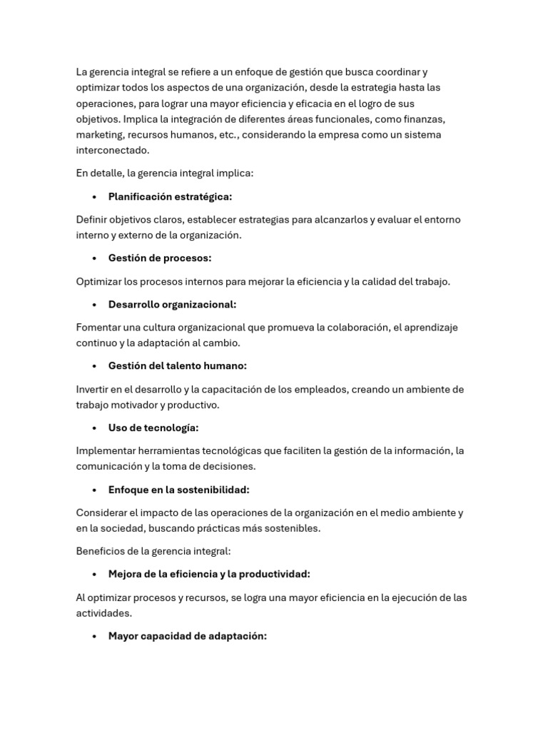 La Gerencia Integral Lean Six Sigma | PDF