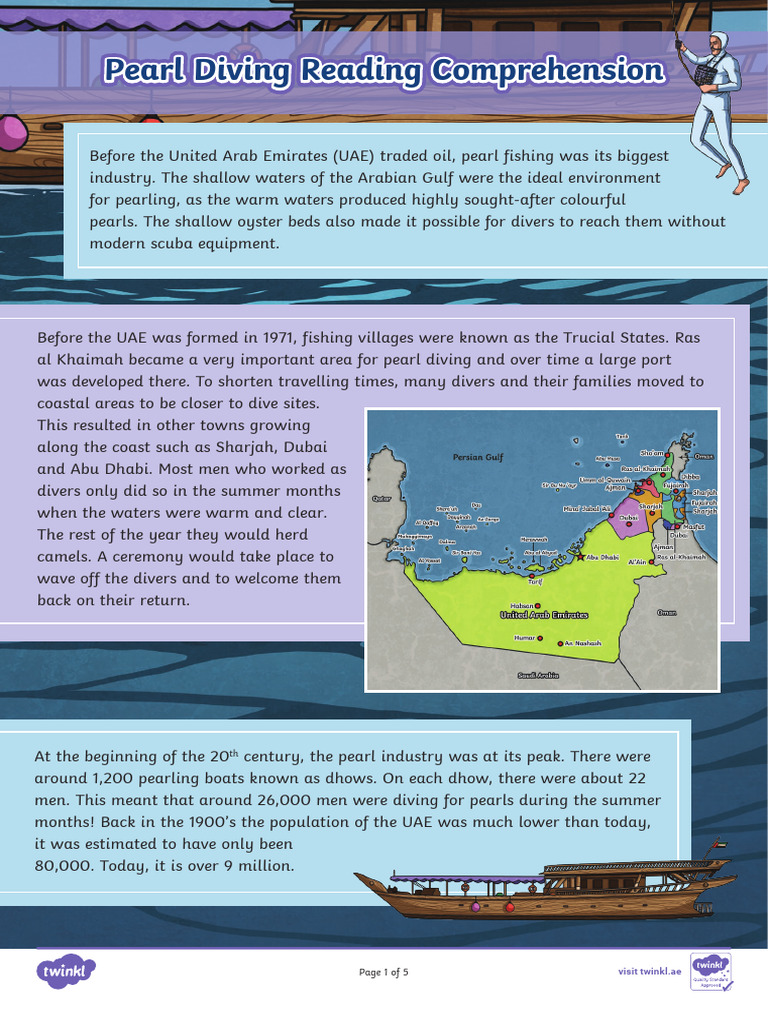 T 1717351072 Pearl Diving Reading Comprehension Ver 1 | PDF | United ...
