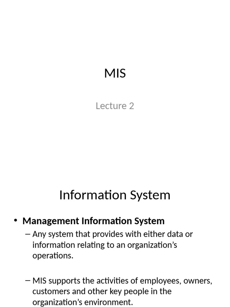 mis 2 | PDF | System | Information