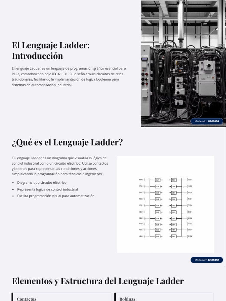 El Lenguaje Ladder | PDF | Automatización | Informática
