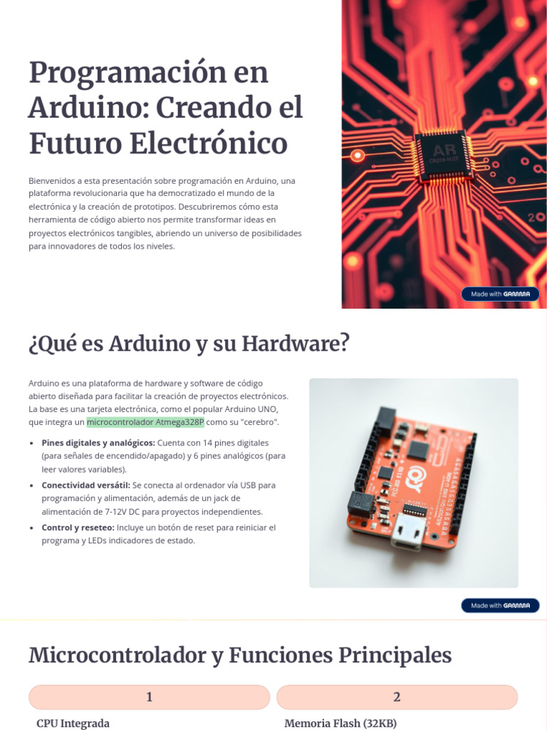 Programacion en Arduino Creando El Futuro Electronico | PDF | Arduino ...