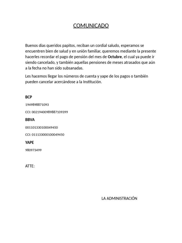 Comunicado | PDF