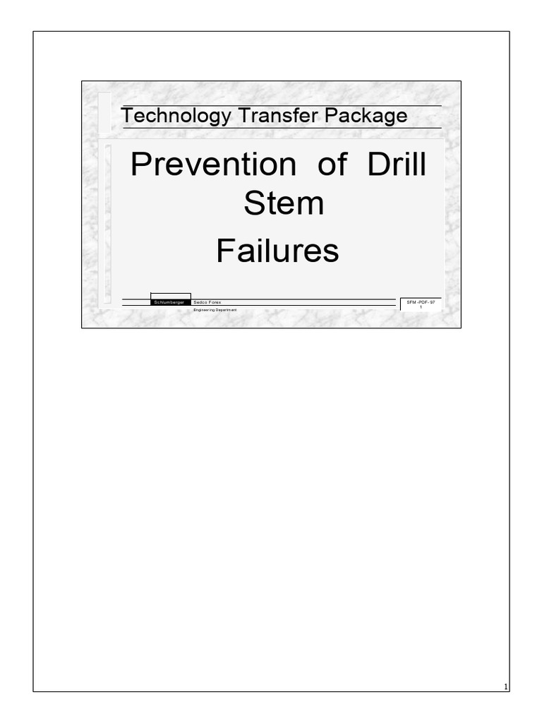 Preventing Drill Stem Failures Guide | PDF | Stress (Mechanics ...